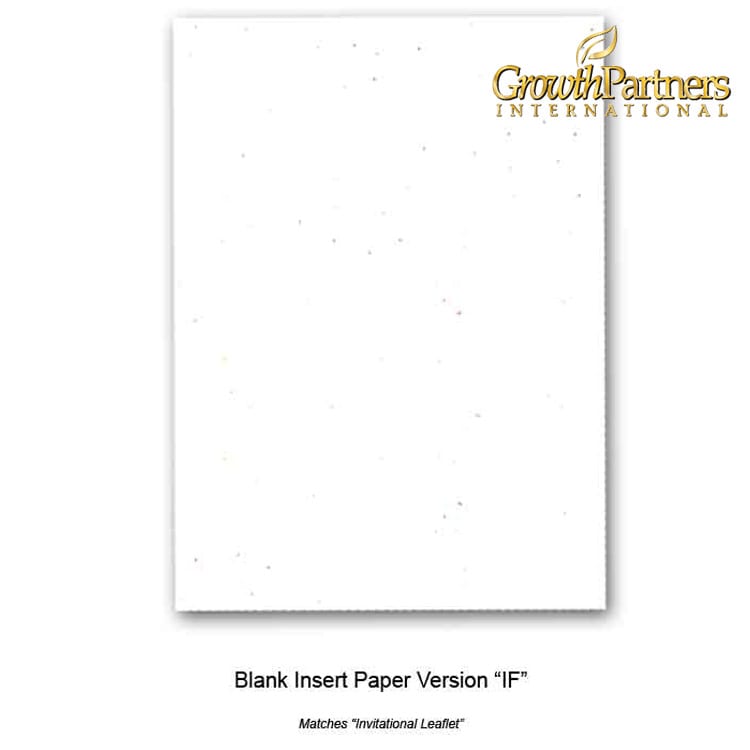 Blank Insert Paper - GrowthPartners International